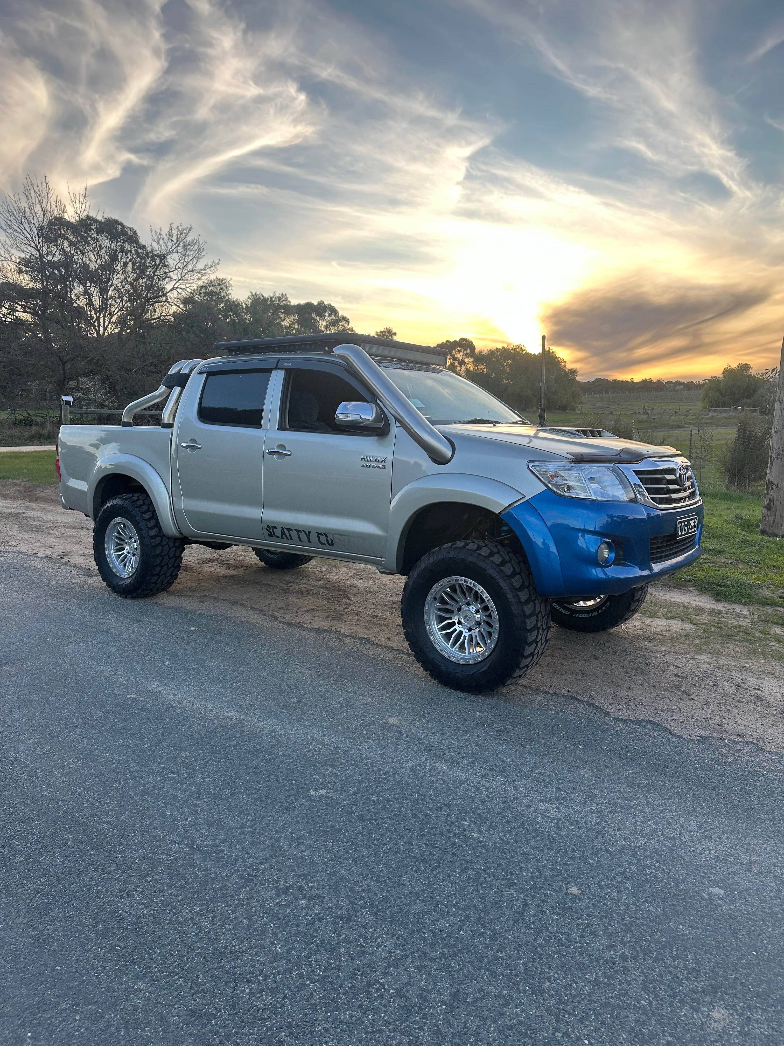Toyota Hilux n70 short entry 5 inch low cut stainless steel snorkel ...